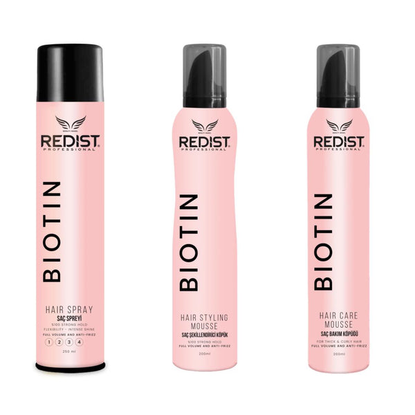 Pachet pentru volum și antifrizz:Hair Care Mousse Biotin 200 ml+ Hair ...